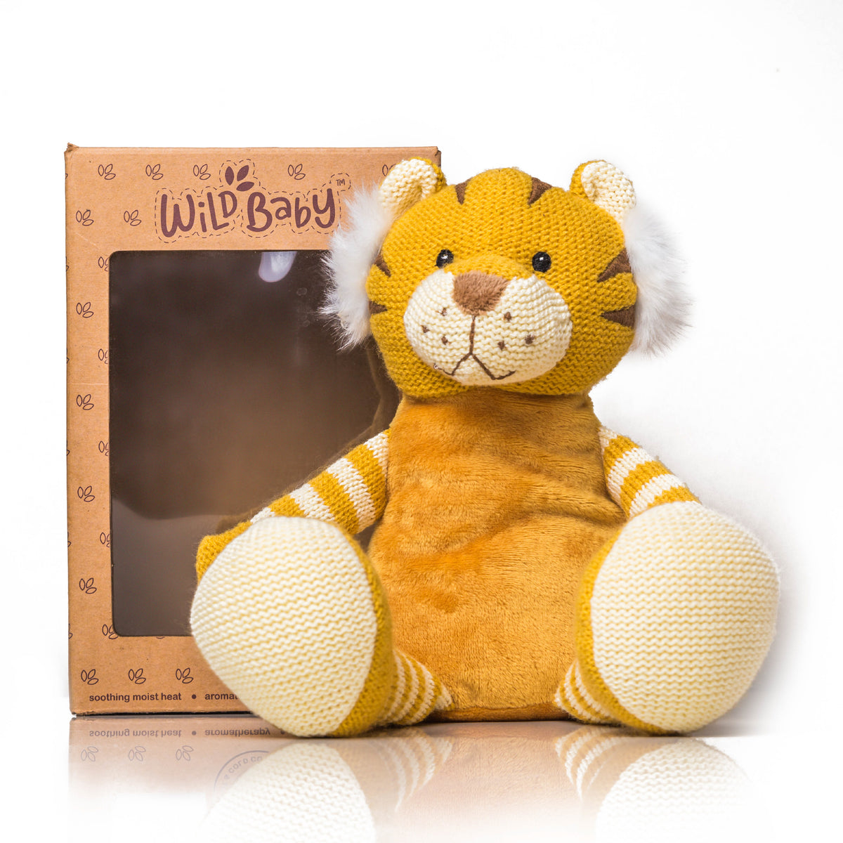 Tiger Stuffed Animal - Microwaveable Plush with Hot Cold Therapy Pack ...