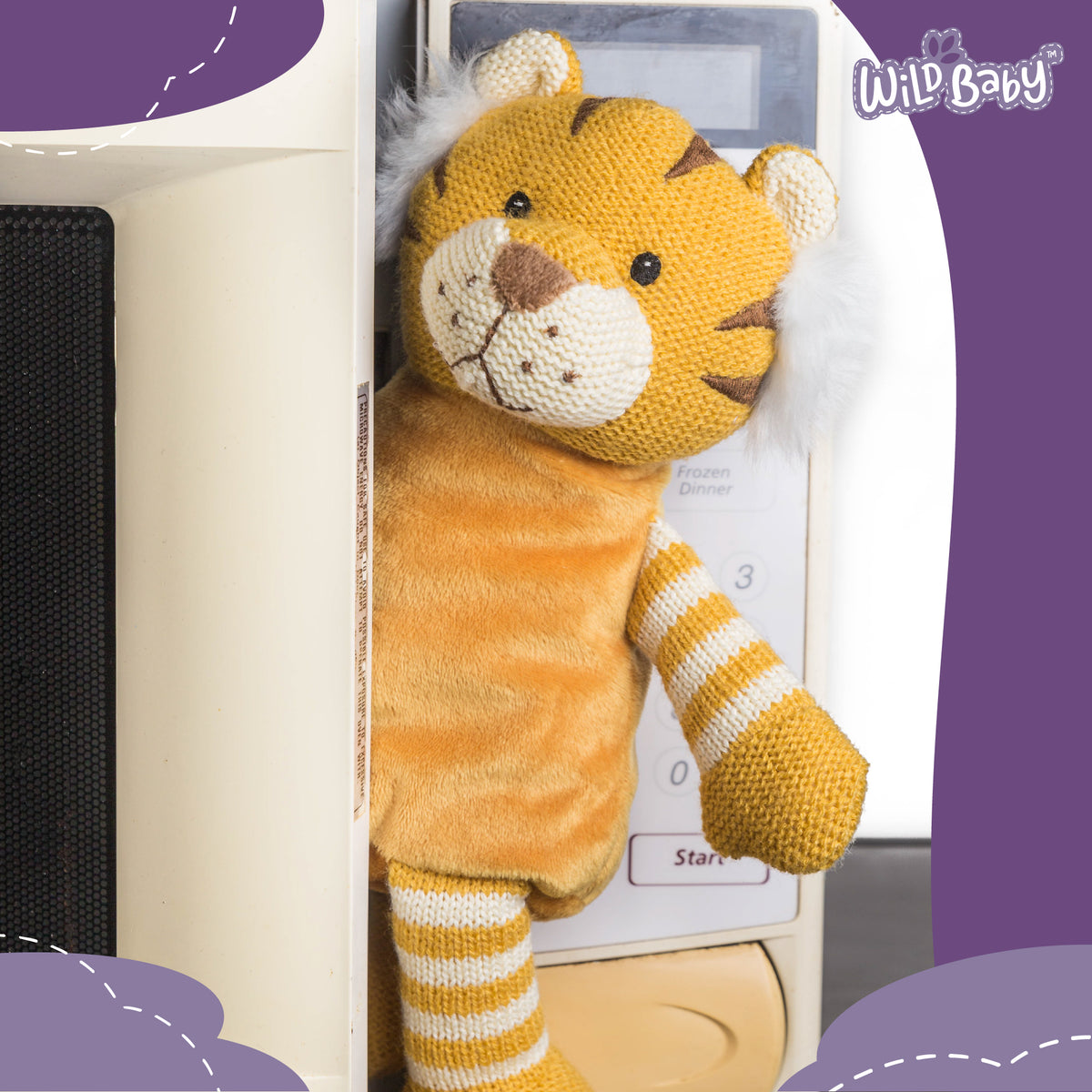 Tiger Stuffed Animal - Microwaveable Plush with Hot Cold Therapy Pack ...
