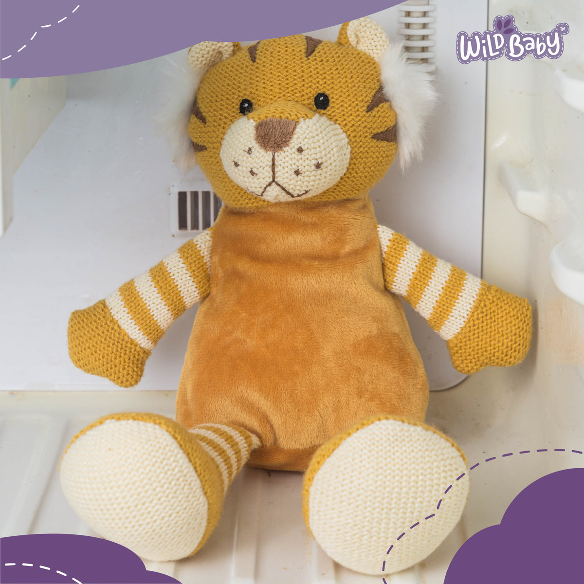 Tiger Stuffed Animal - Microwaveable Plush with Hot Cold Therapy Pack ...