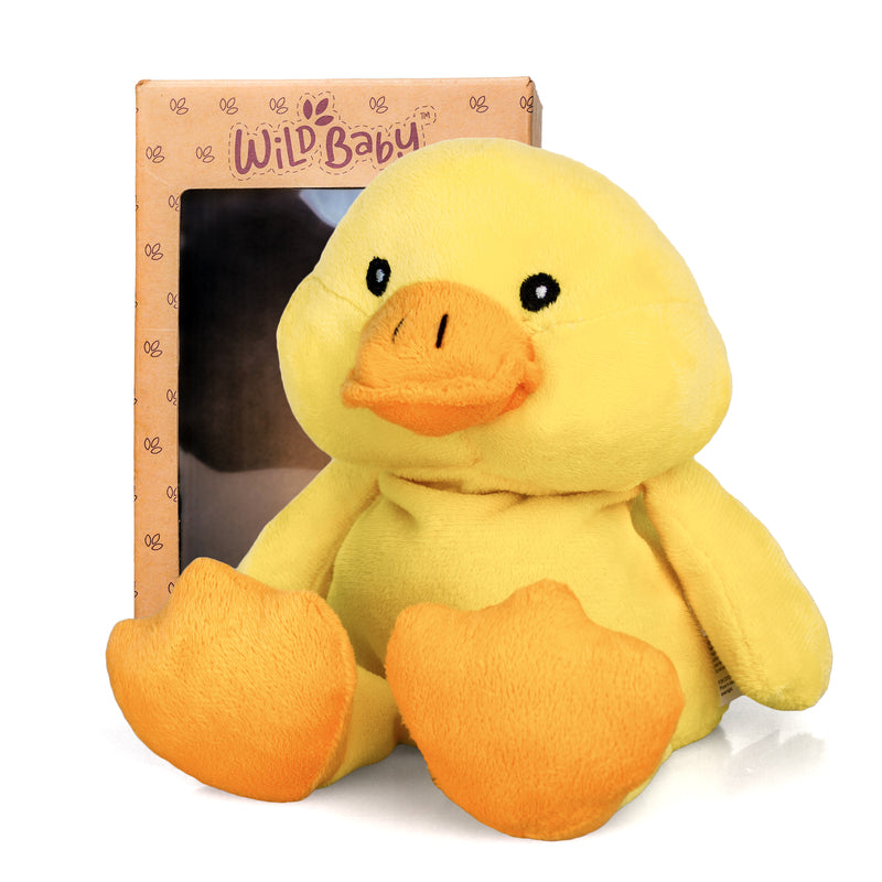 Duck Stuffed Animal - Heatable Plush Pal with Hot Cold Pack - Wild Baby